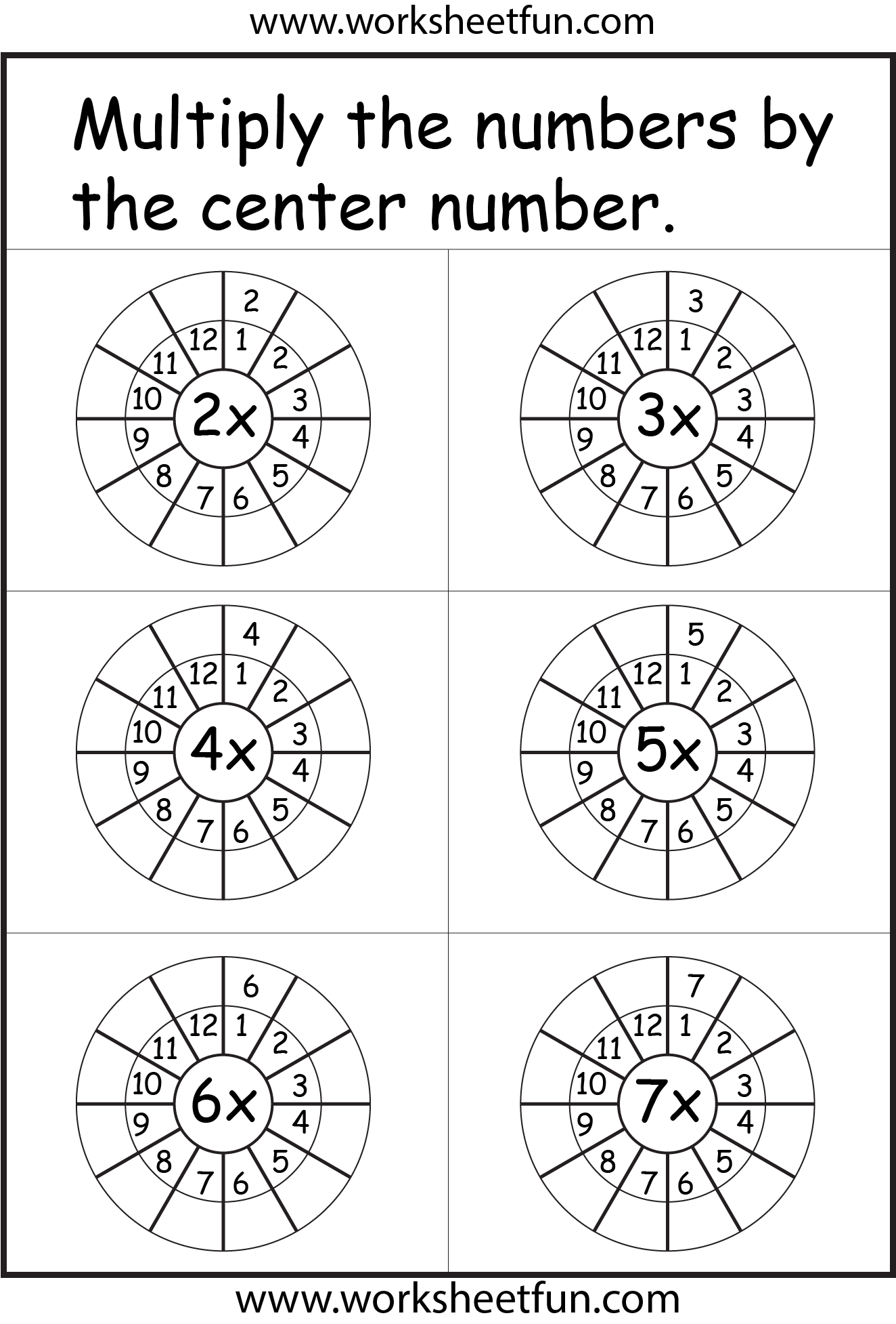 2 3 4 5 6 Times Tables Worksheets Free Printable