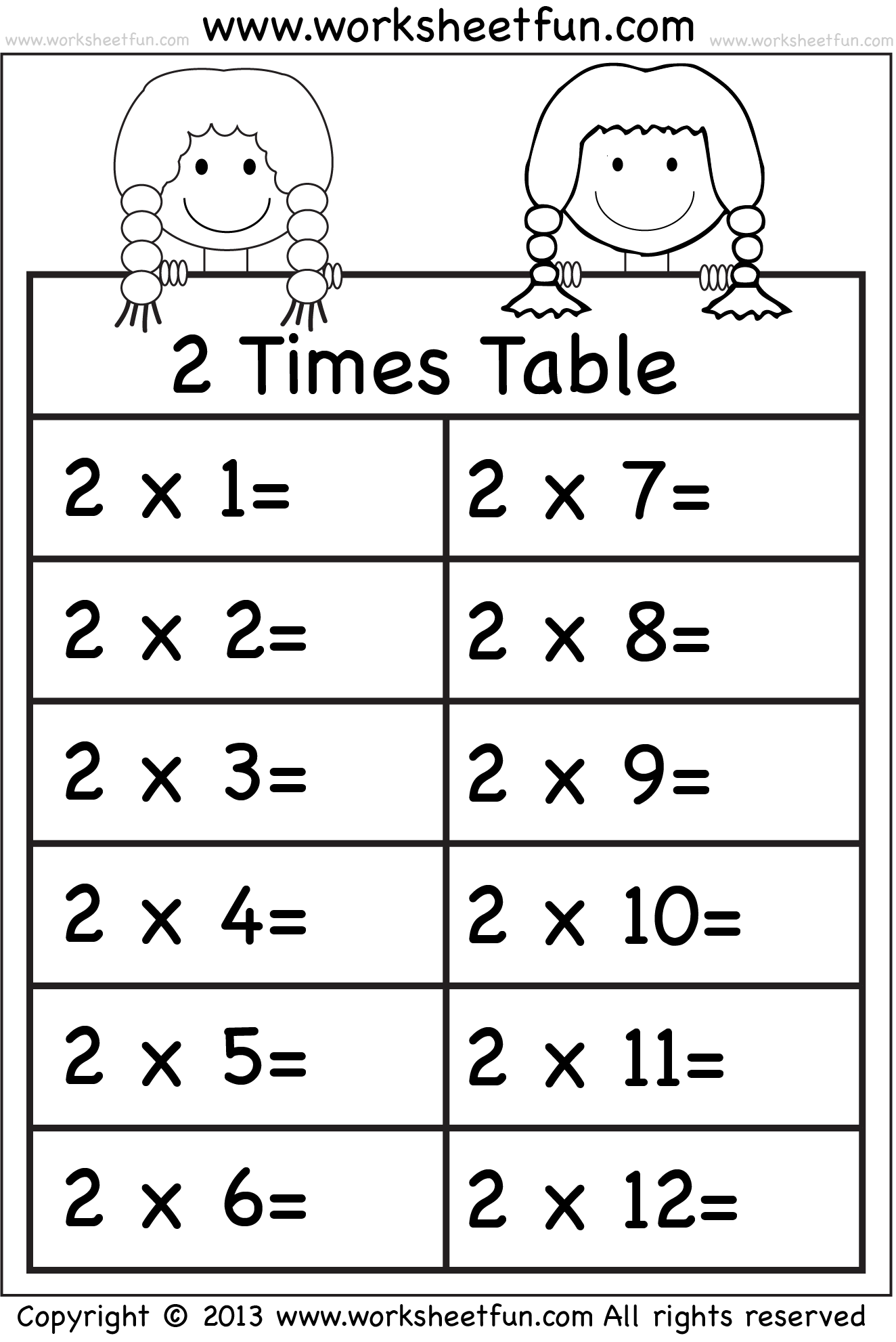 Times Tables Practice 2 5 10 Free Printable Times Tables Practice 2 5 10 Free Printable