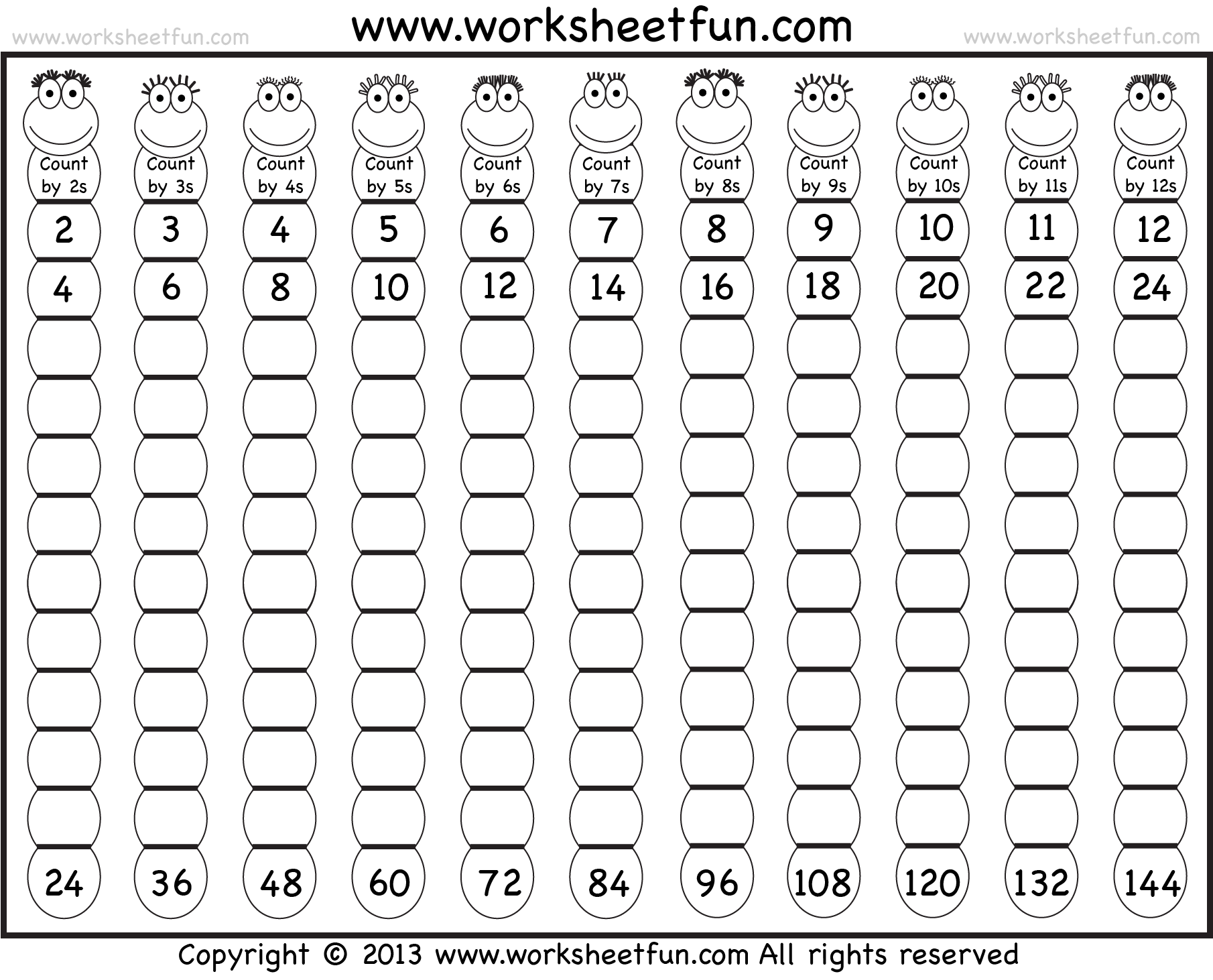 Multiplication Table 1 10 Worksheet Pdf - Free Printable