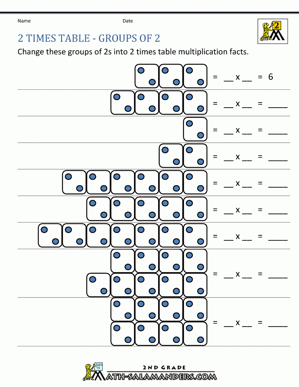 Multiplication By Grouping Worksheets Free Printable