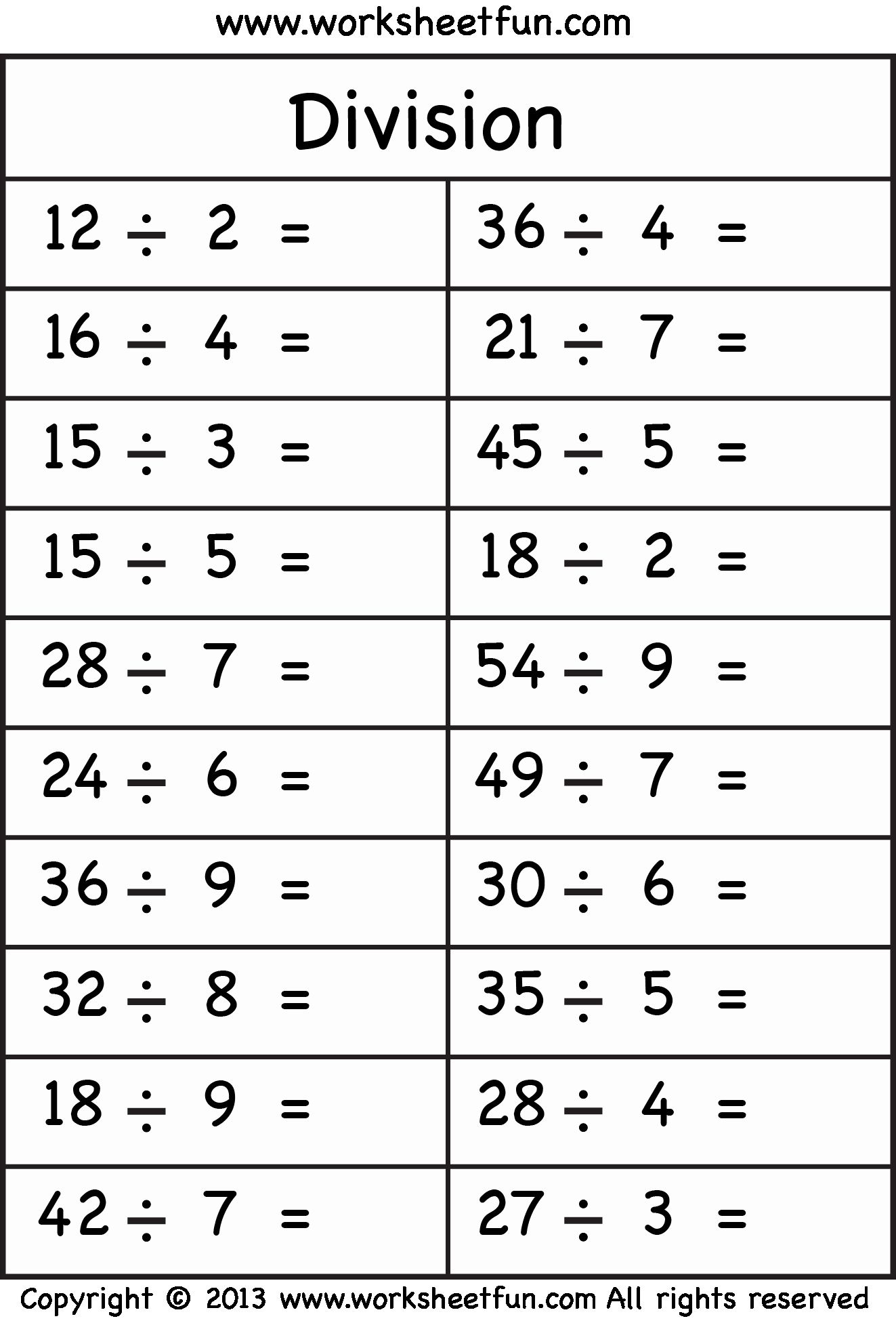 Maths Multiplication And Division Worksheets For Grade 2 Free Printable