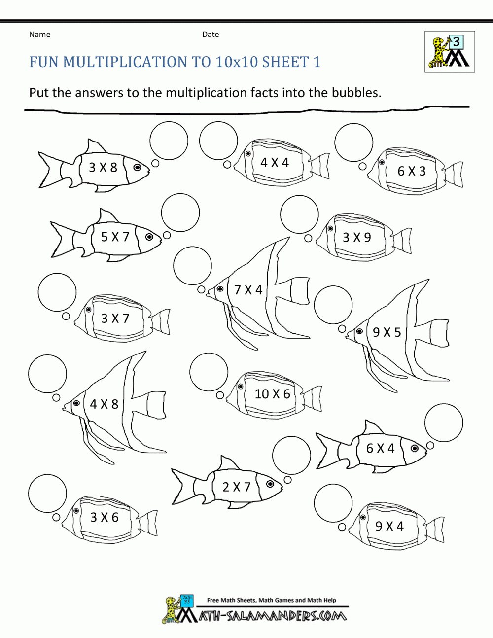 Fun Multiplication Practice Worksheets - Free Printable