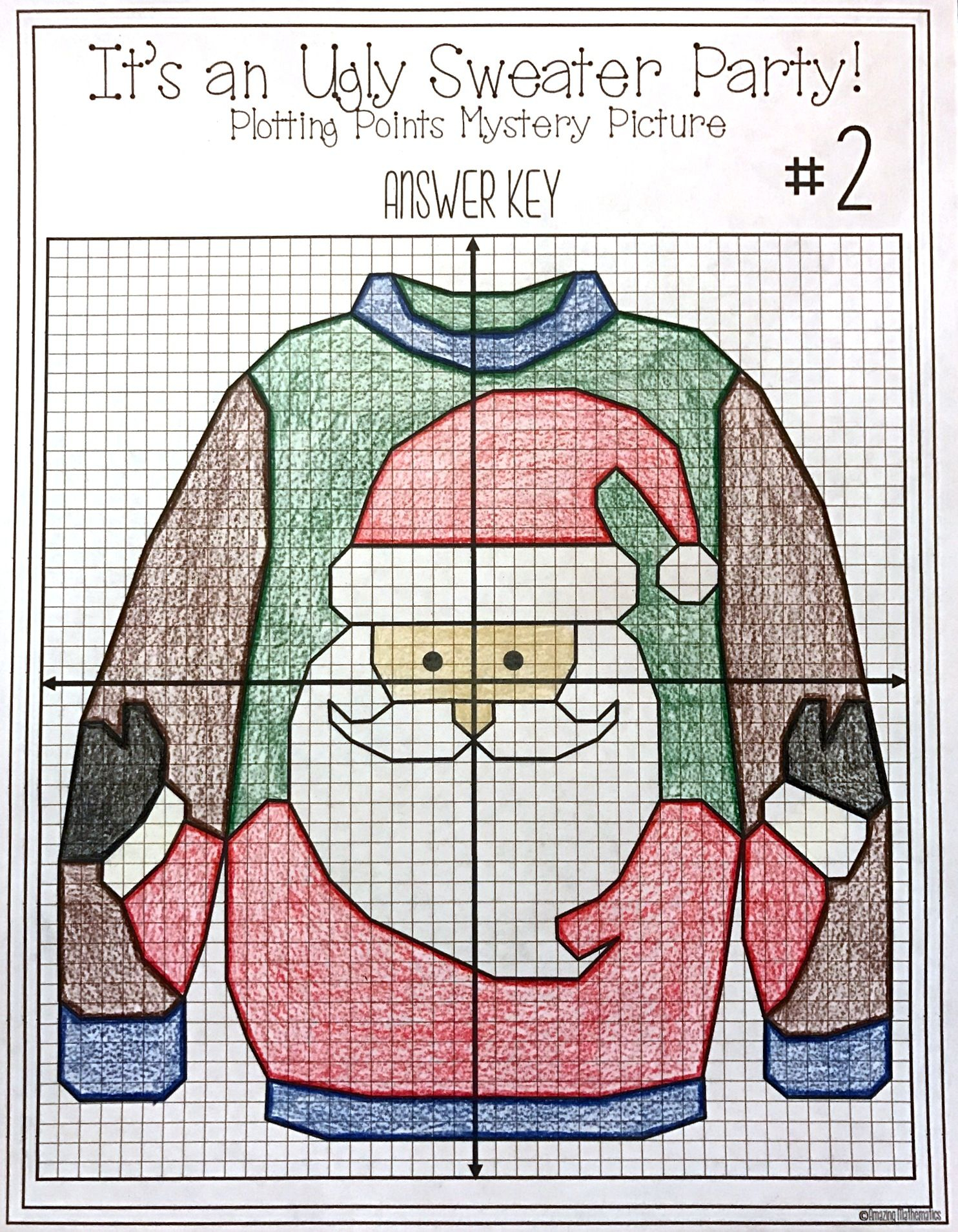 Ugly Christmas Sweater Math Worksheet - Free Printable