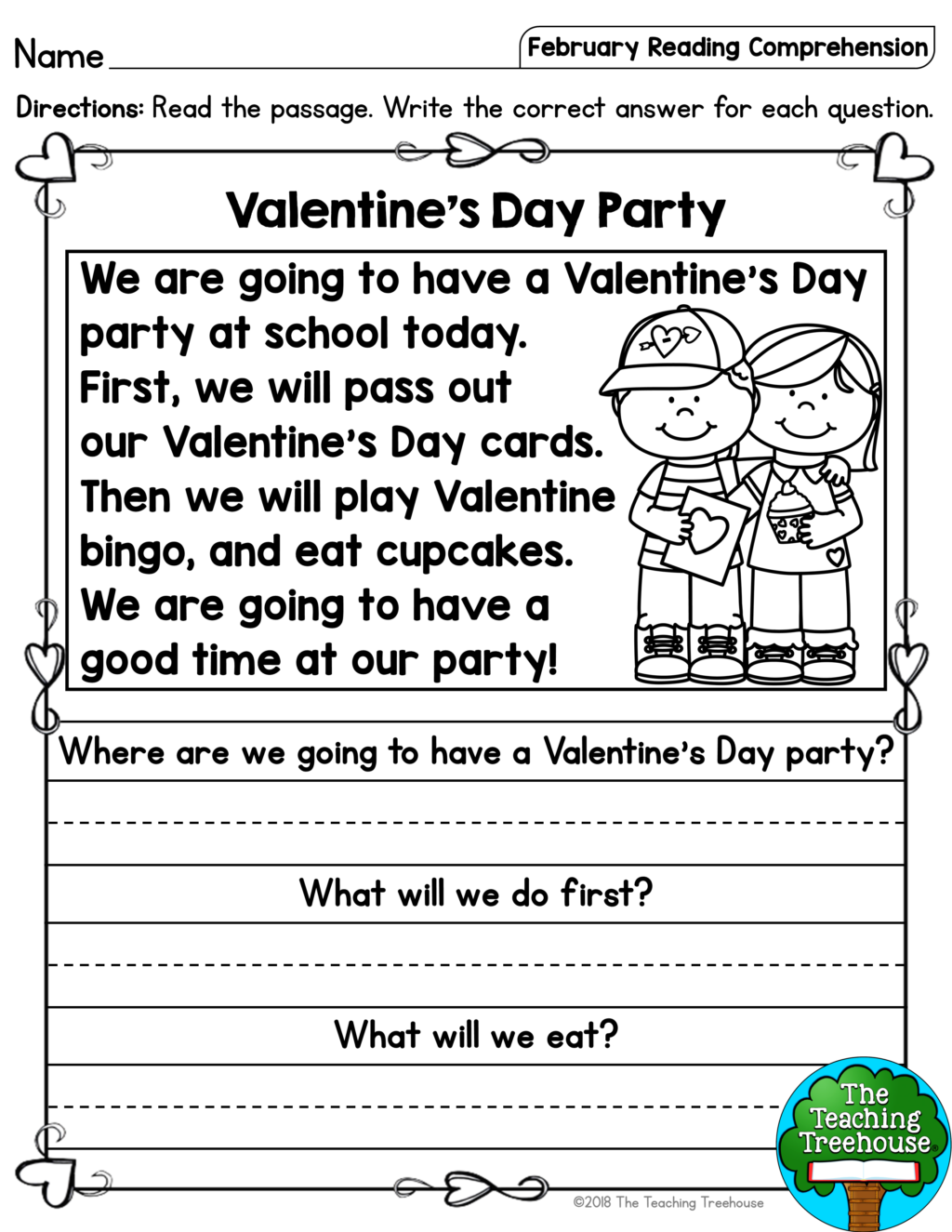 Kindergarten Reading Comprehension Worksheets Multiple Choice - Free ...