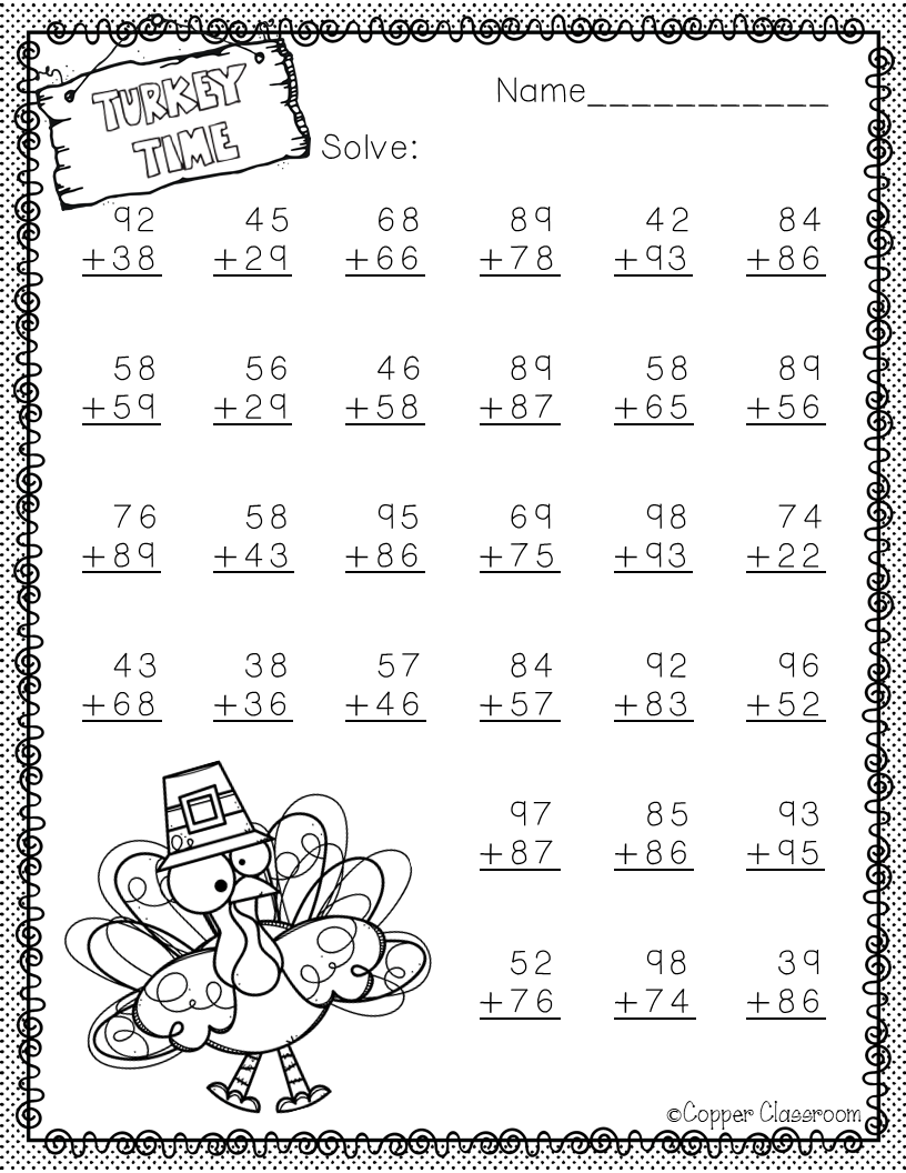 Mixed Two Digit Addition And Subtraction Worksheets Free Printable Mixed Two Digit Addition And Subtraction Worksheets Free Printable