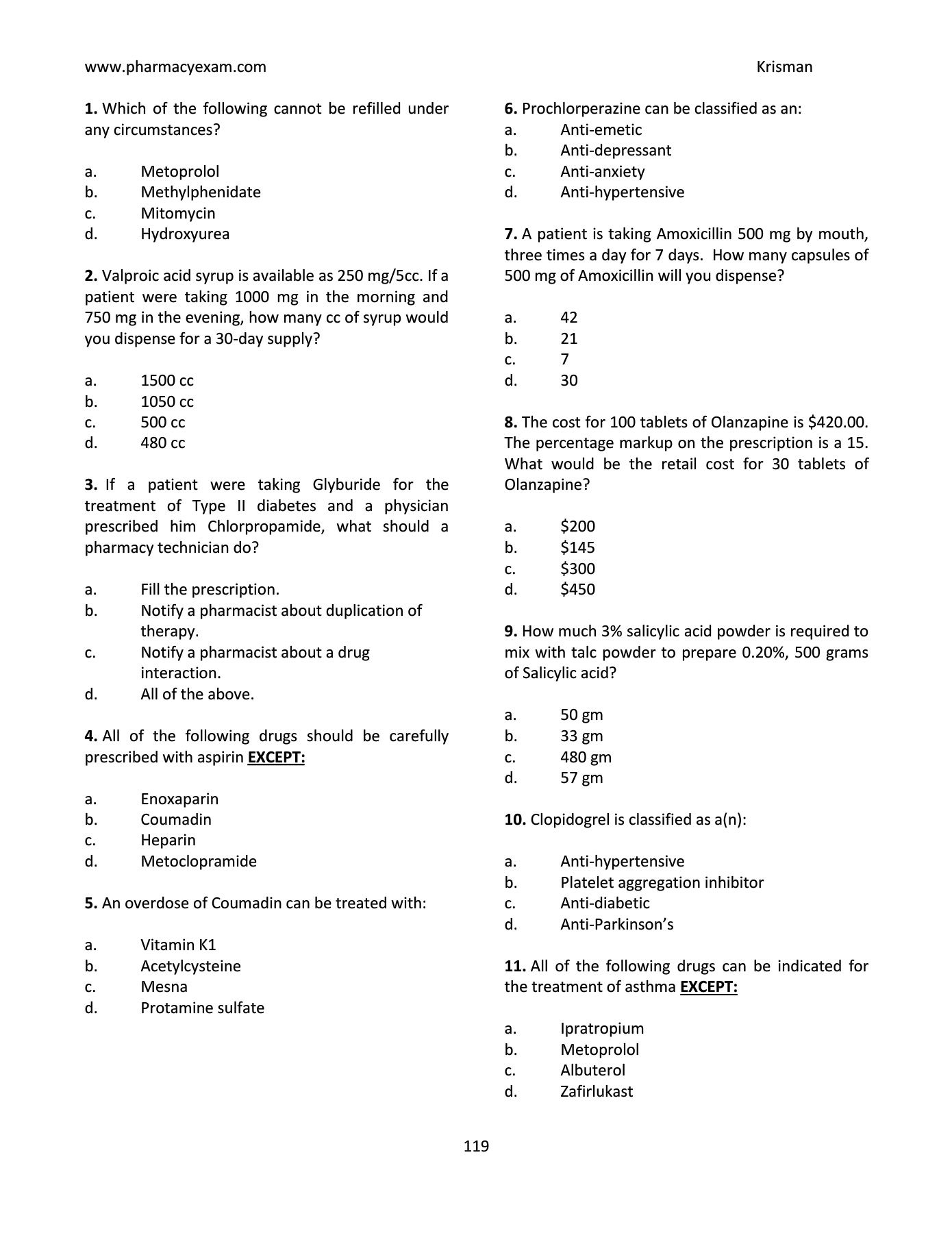 Pharmacy Math Worksheets Free Printable
