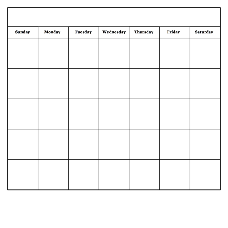 Printable Calendar Blank Monday Months - Free Printable