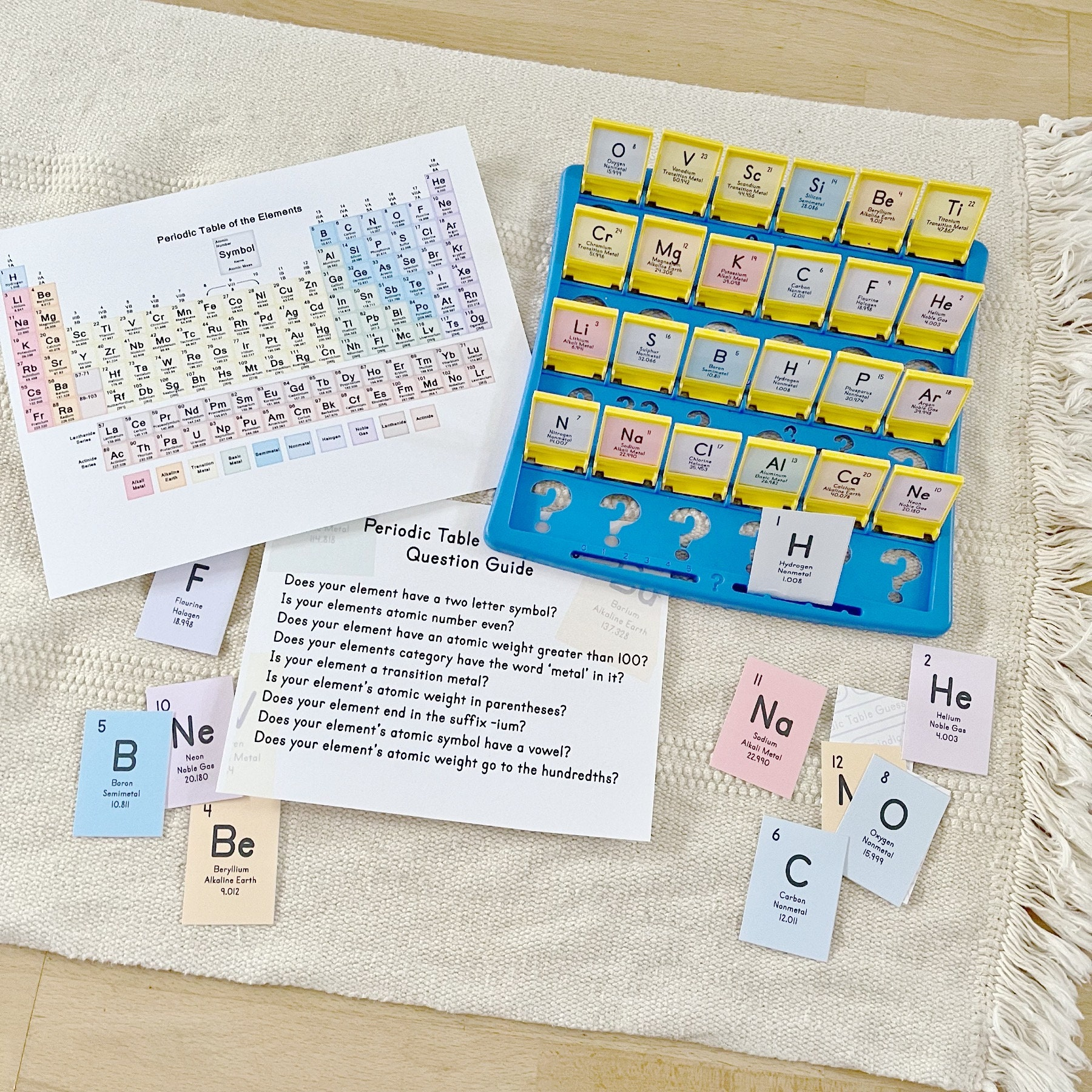 Periodic Table Game Worksheet - Free Printable